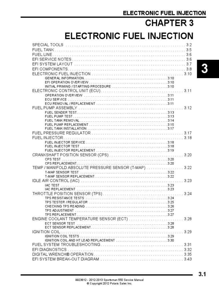 Chapter 03 Electronic Fuel Injection | PDF | Throttle | Internal Combustion Engine