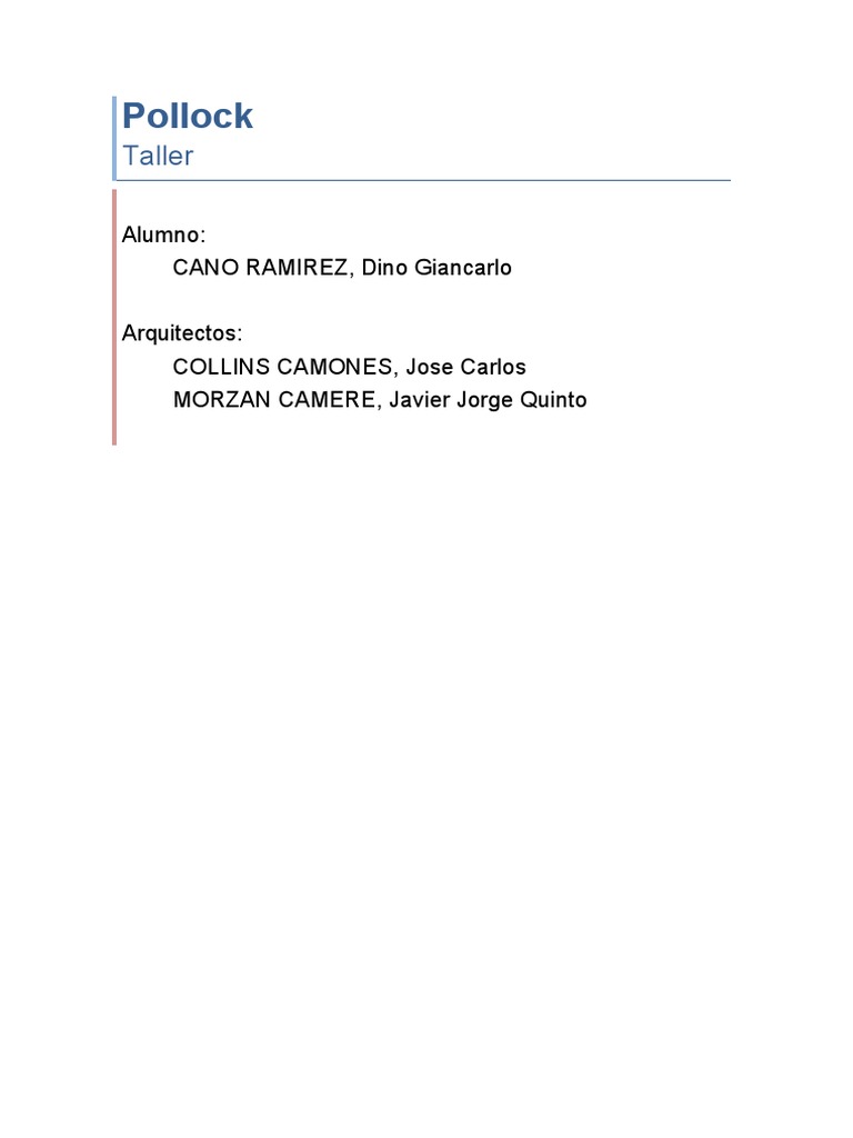 Pollock, La Pelicula | PDF