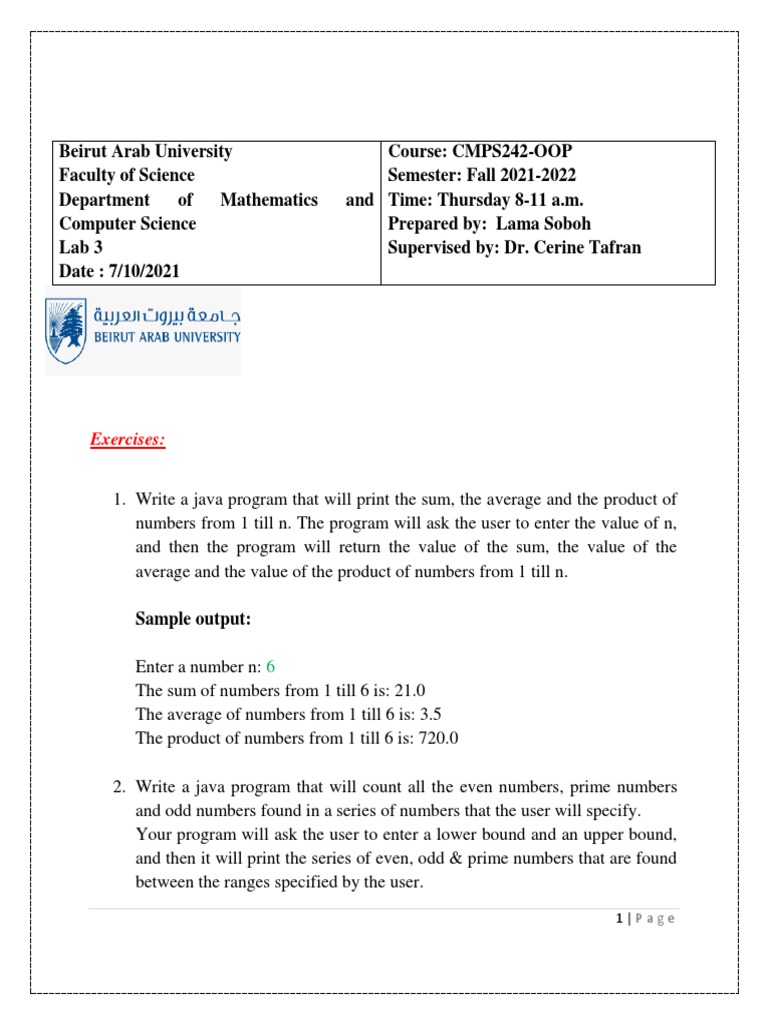 Lab 3 Questions | PDF | Method (Computer Programming) | Class (Computer Programming)