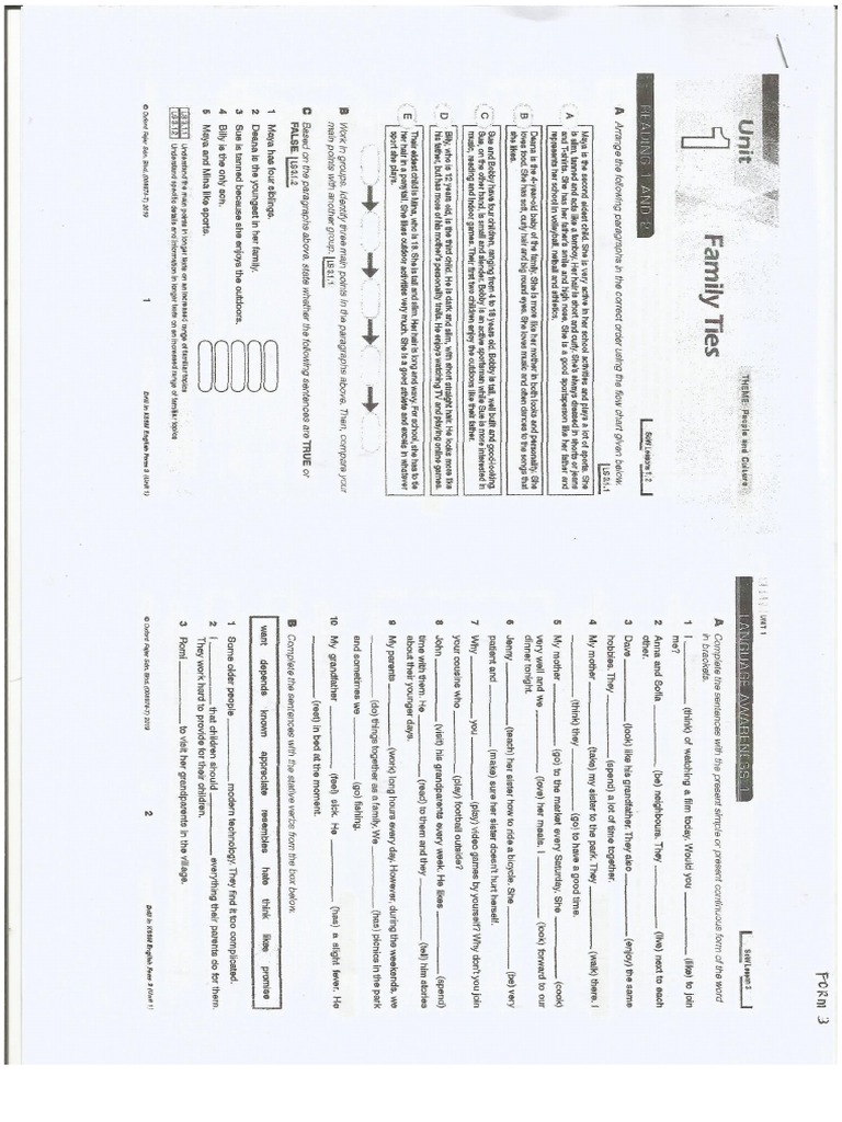 Unit 1 Family Ties | PDF