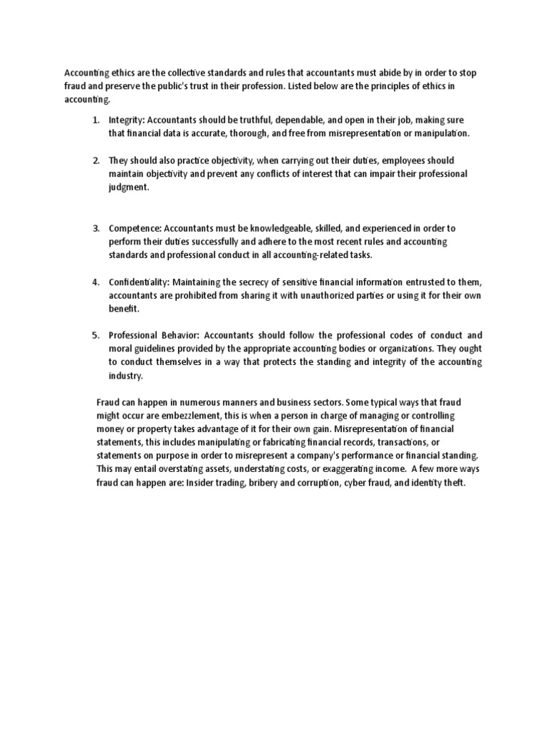 Accounting Ethics | PDF