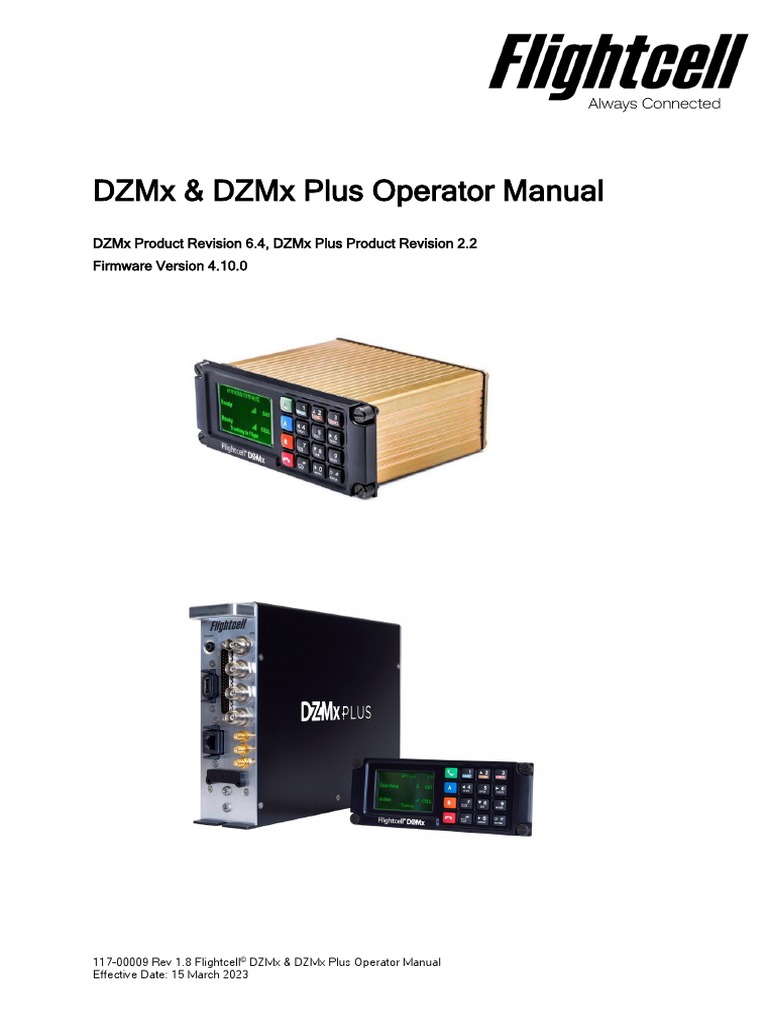 117-00009 DZMX-DZMX Plus Operator Manual Rev 1.8 Released | PDF | Wi Fi ...