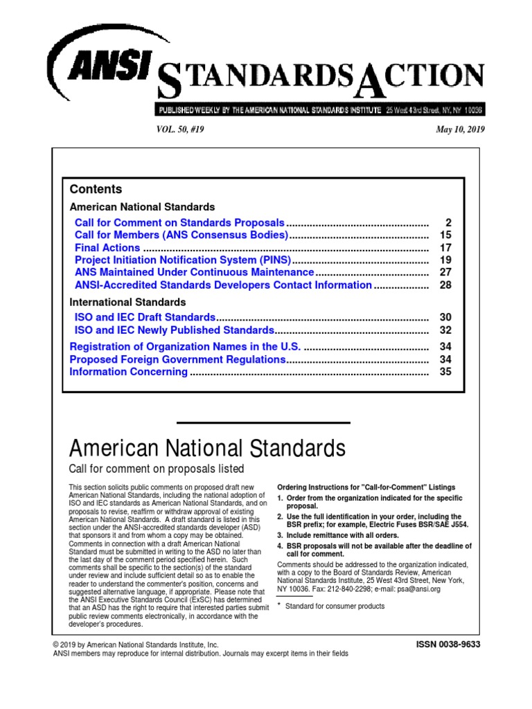 ANSI Standards Action | PDF
