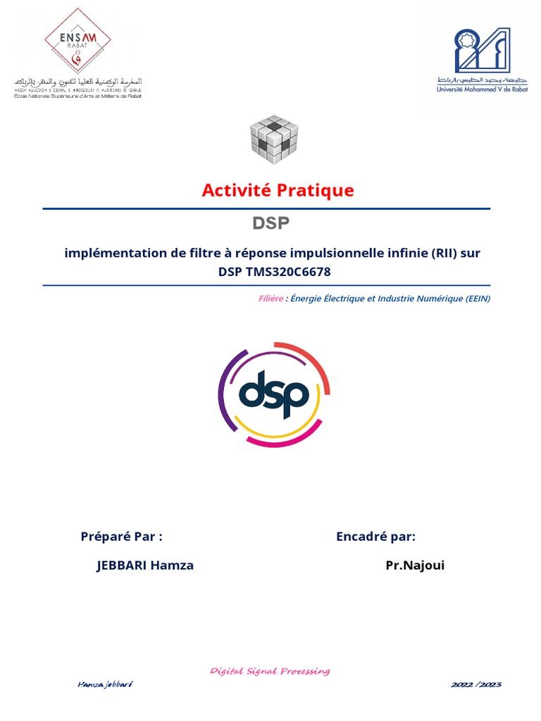Jebbari Hamza Ap DSP Filter Iir | PDF