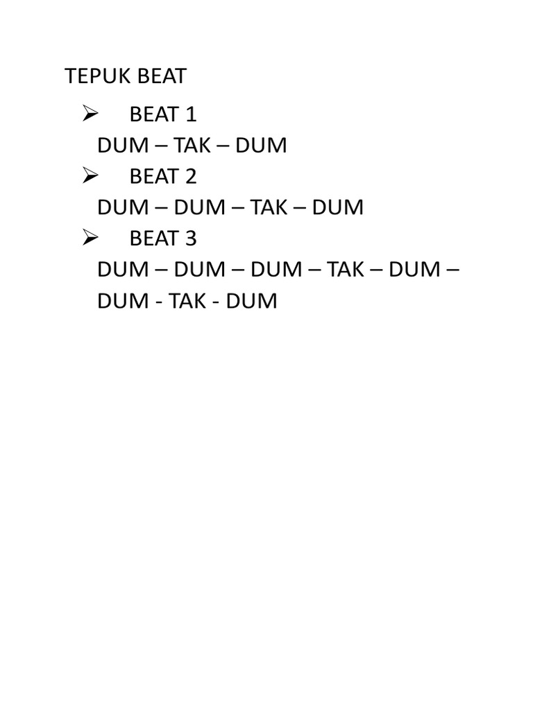 Tepuk Beat | PDF