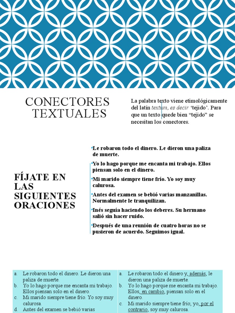 Conectores Textuales | PDF | Lingüística | Comunicación humana