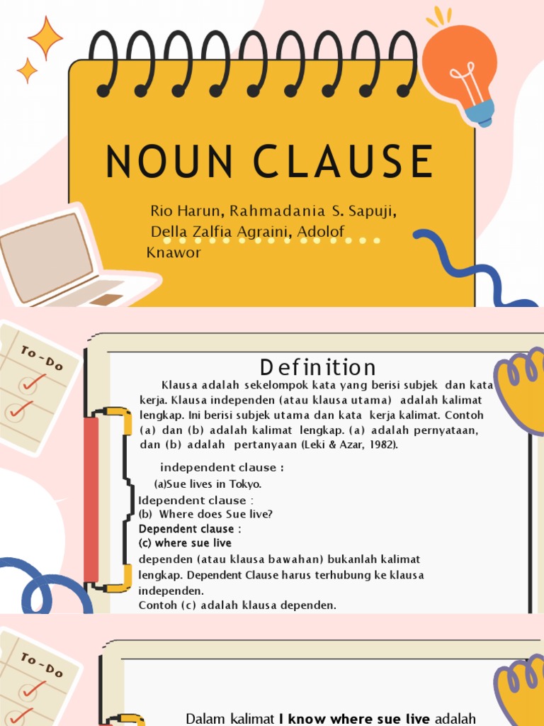 Noun Clause - Group 3 | PDF | Filsafat
