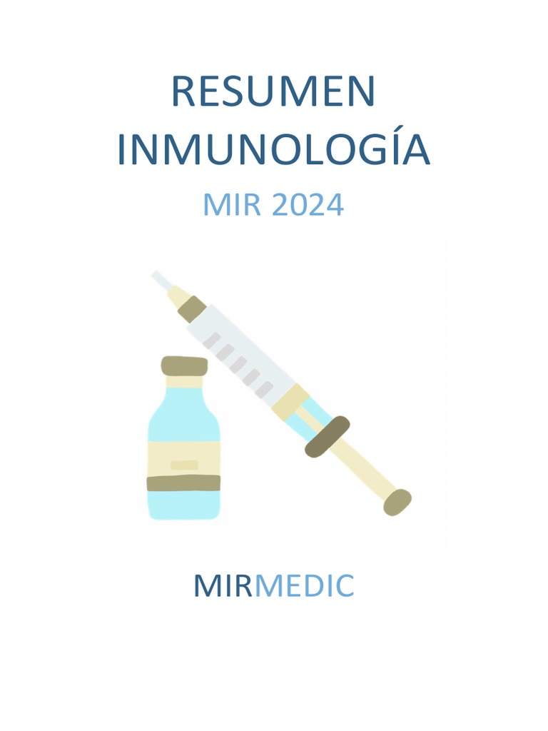 Resumen Inmunología MIR 2024 Mirmedic | PDF