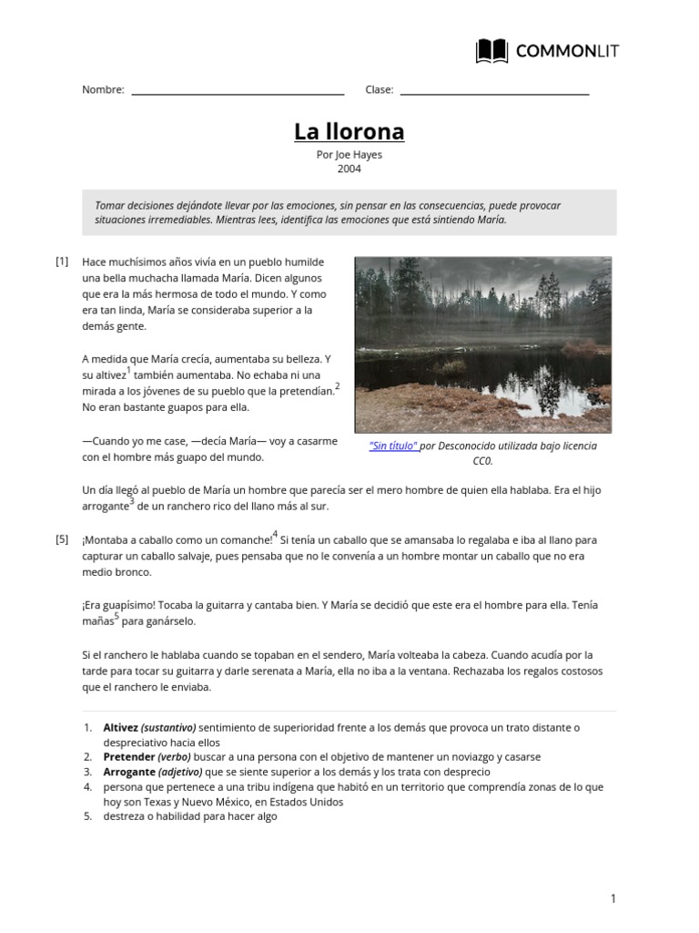 La Llorona: Leyenda para Niños | PDF