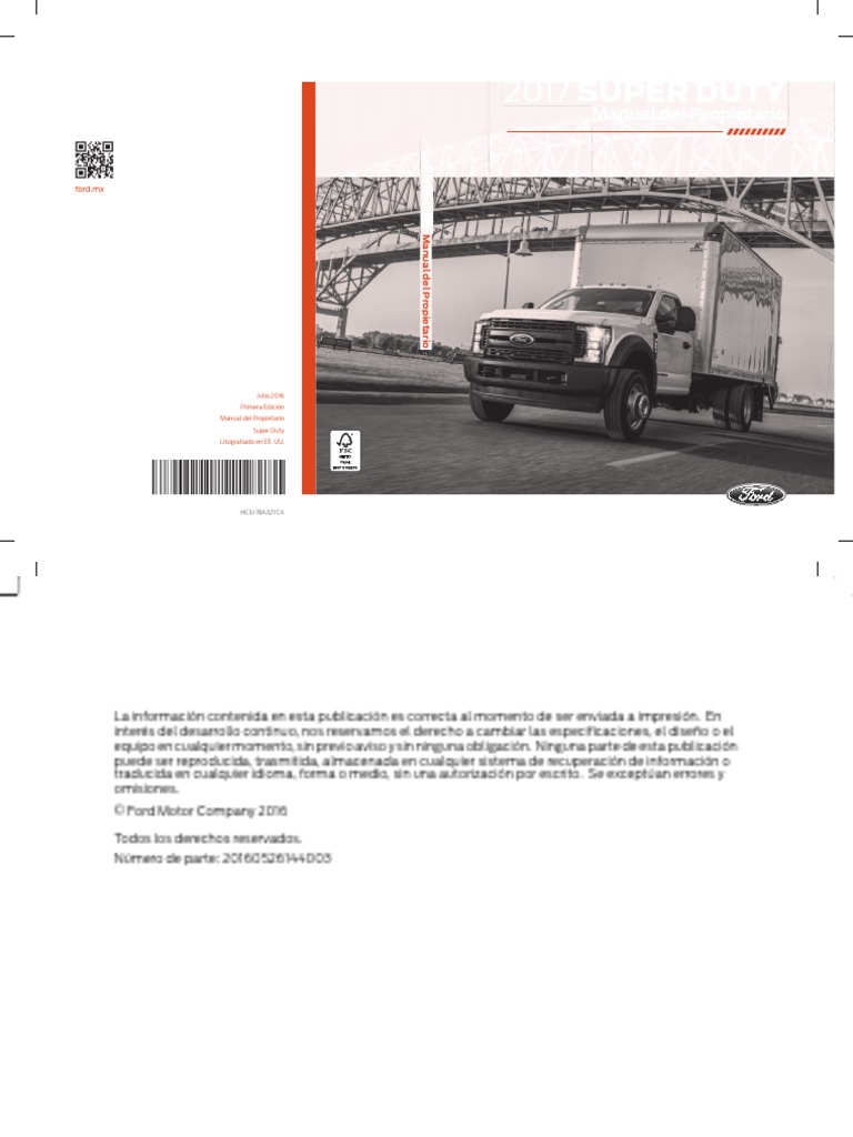 MANUAL DE OPERACION 2017-F250-350-450-550-Esp | PDF | Airbag | Ambulancia