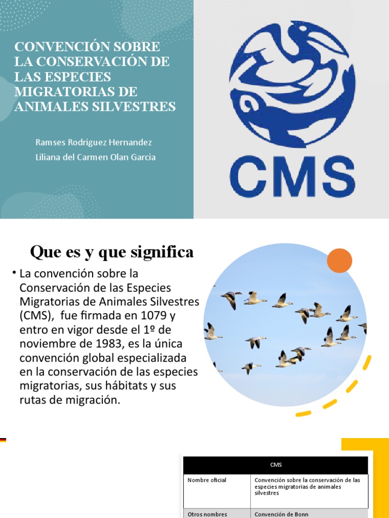 Convención Sobre La Conservación de Las Especies Migratorias de ...