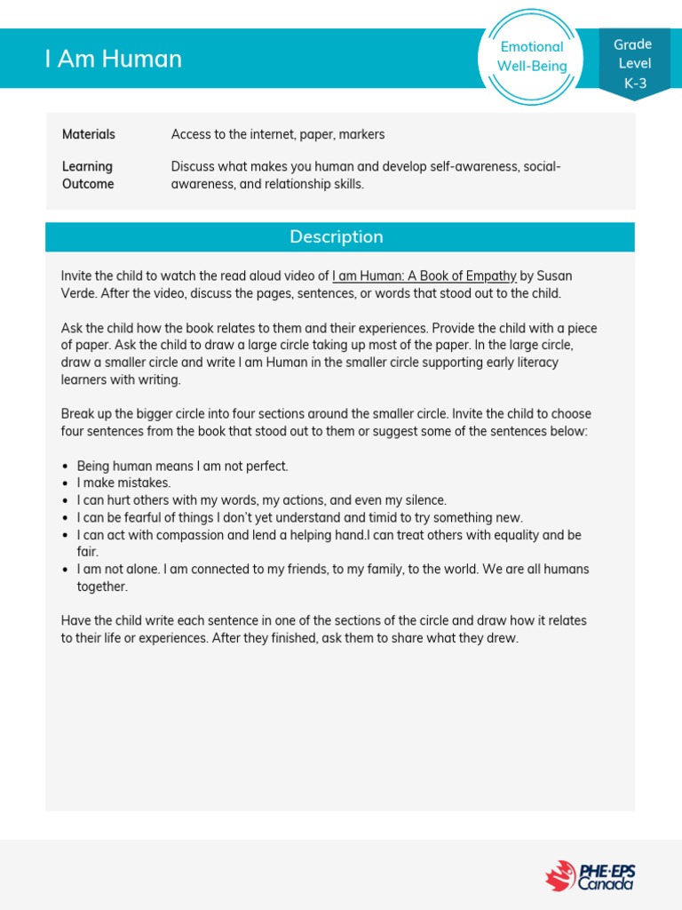K-3 EW Round 2 - I Am Human | PDF | Self Awareness | Learning