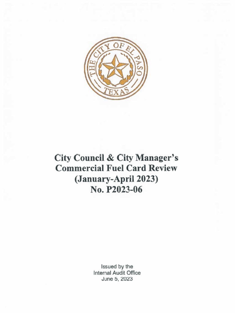 City Council Fuel Card Purchases Report January-April | PDF