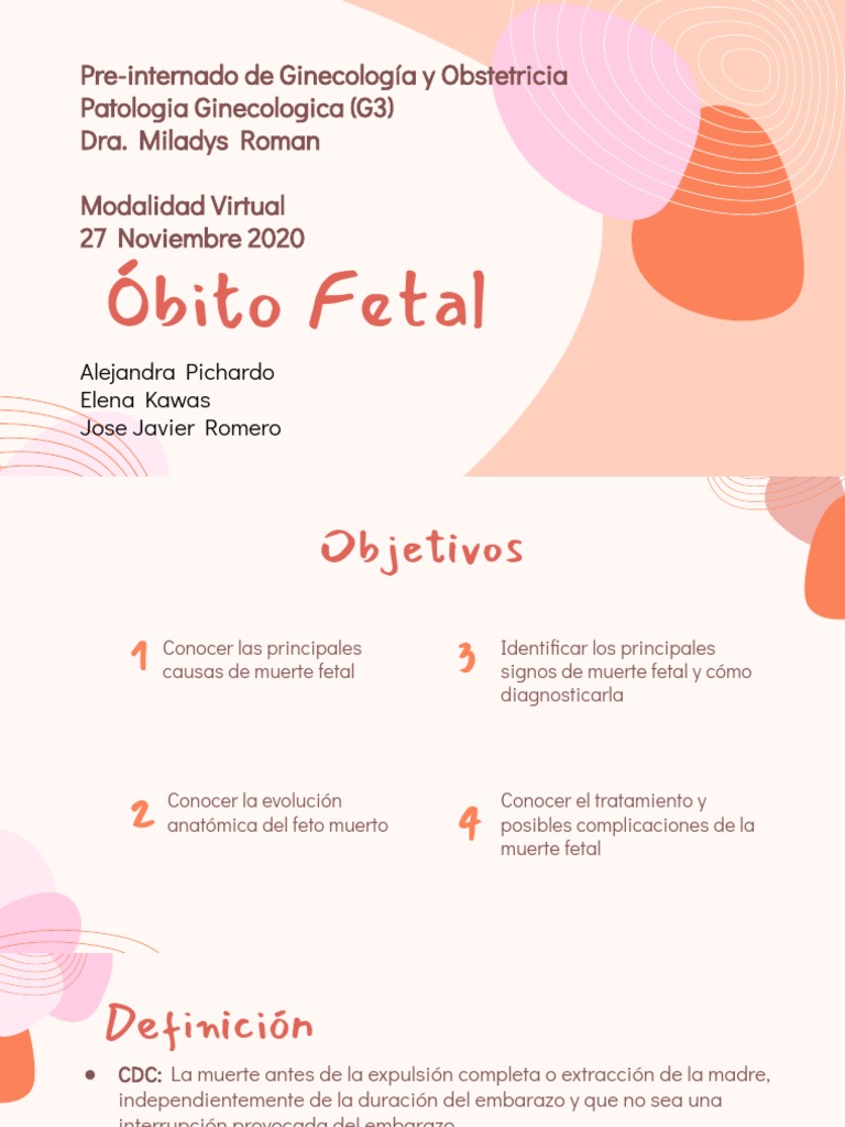 Obito Fetal | PDF | El embarazo | Feto