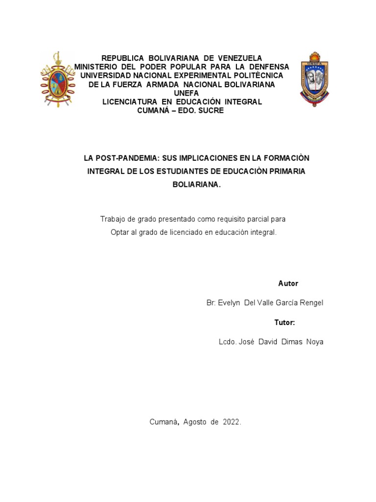 Anteproyecto Evelyn Garcia 1 | PDF | Enseñando | Aprendizaje