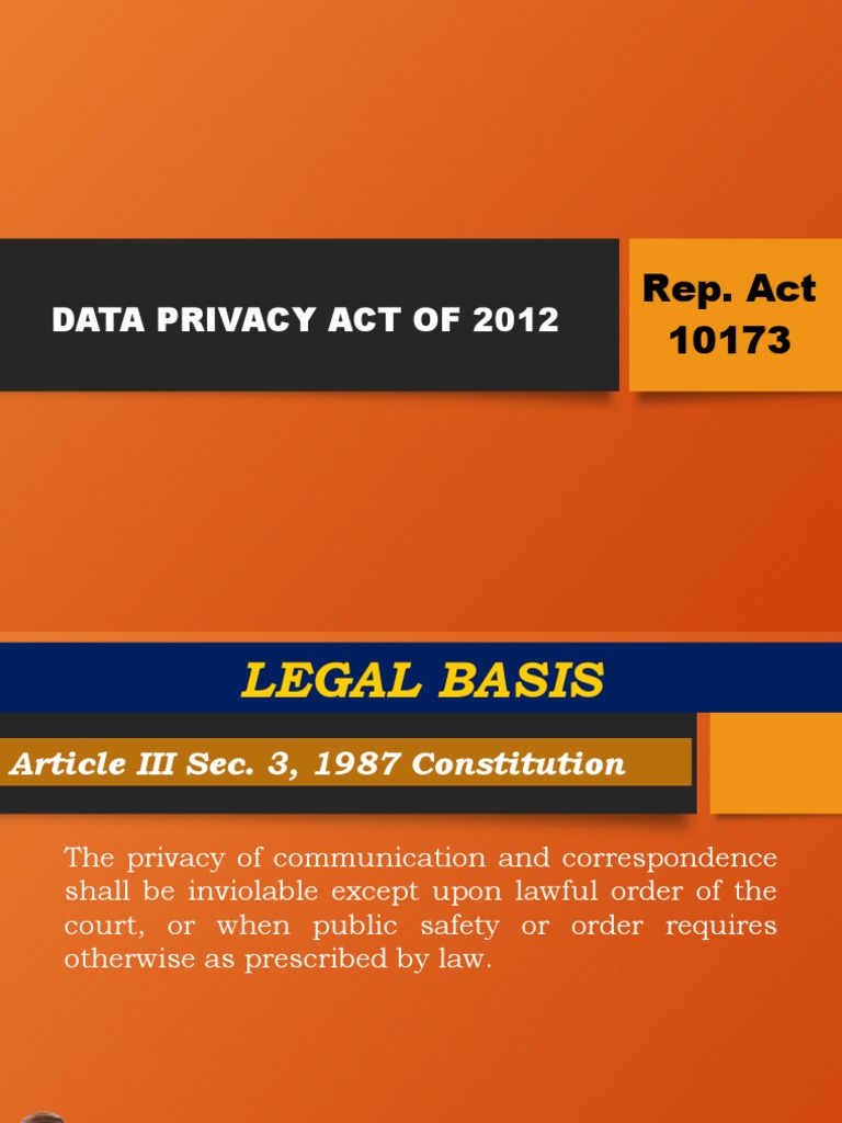 Data Privacy Act 2012 | PDF