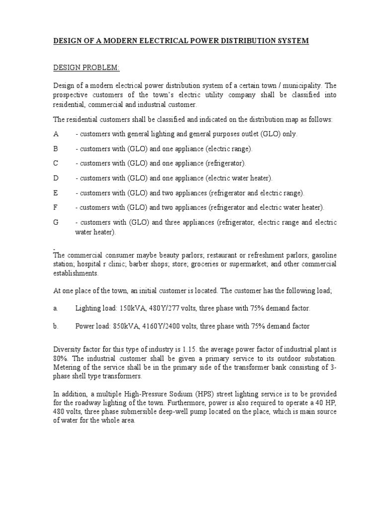 Transmission Distribution Design | Download Free PDF | Electric Power ...