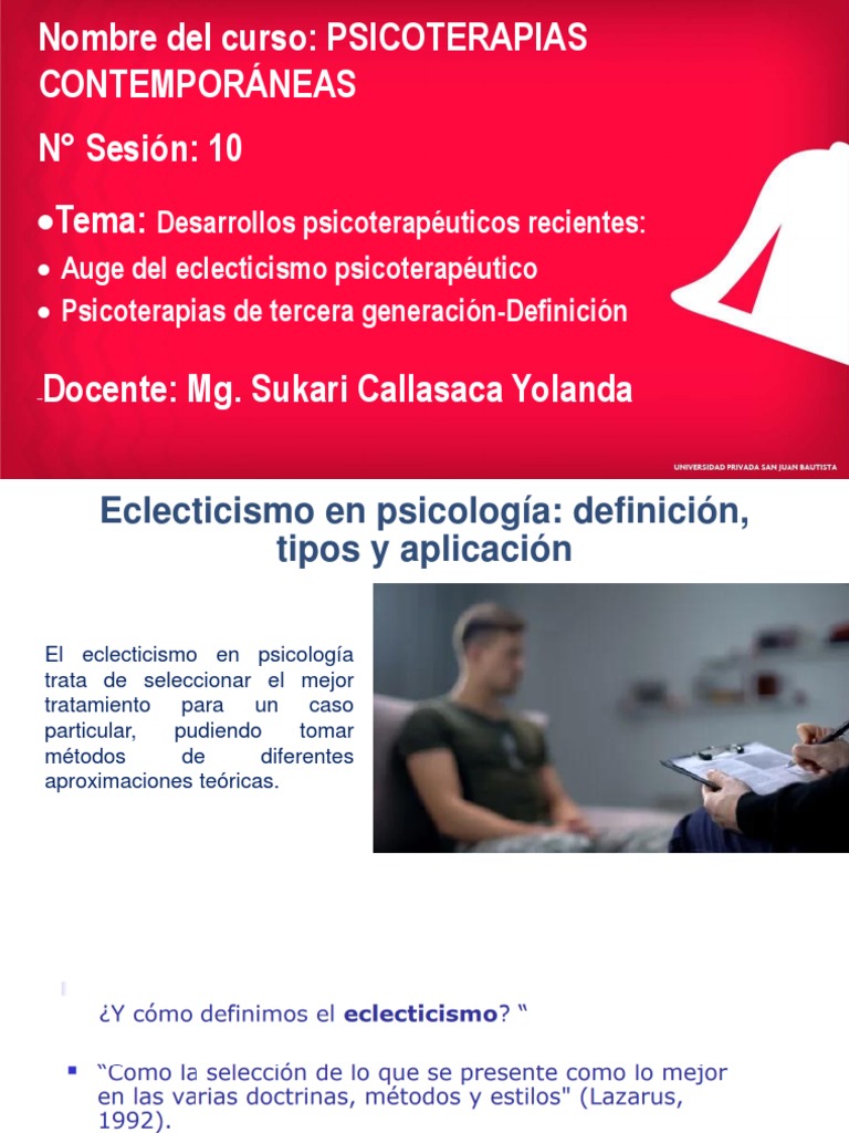 Eclecticismo en Psicología: Definición y Tipos | PDF | Psicoterapia ...