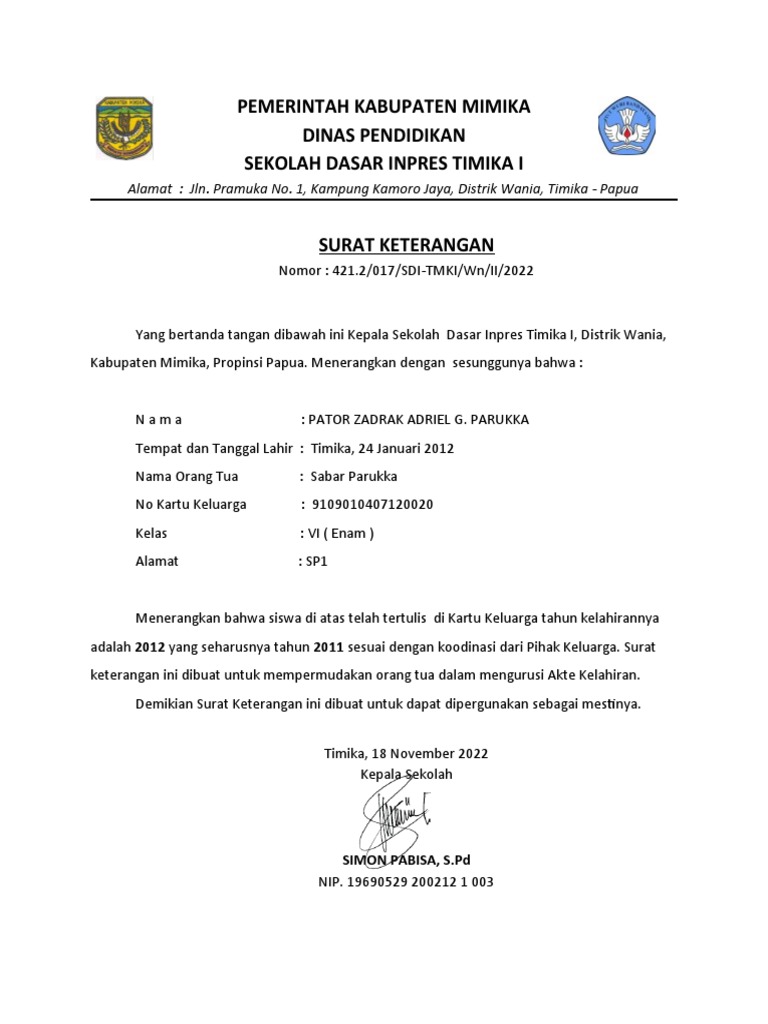 Surat Pengantar Ke Capil | PDF