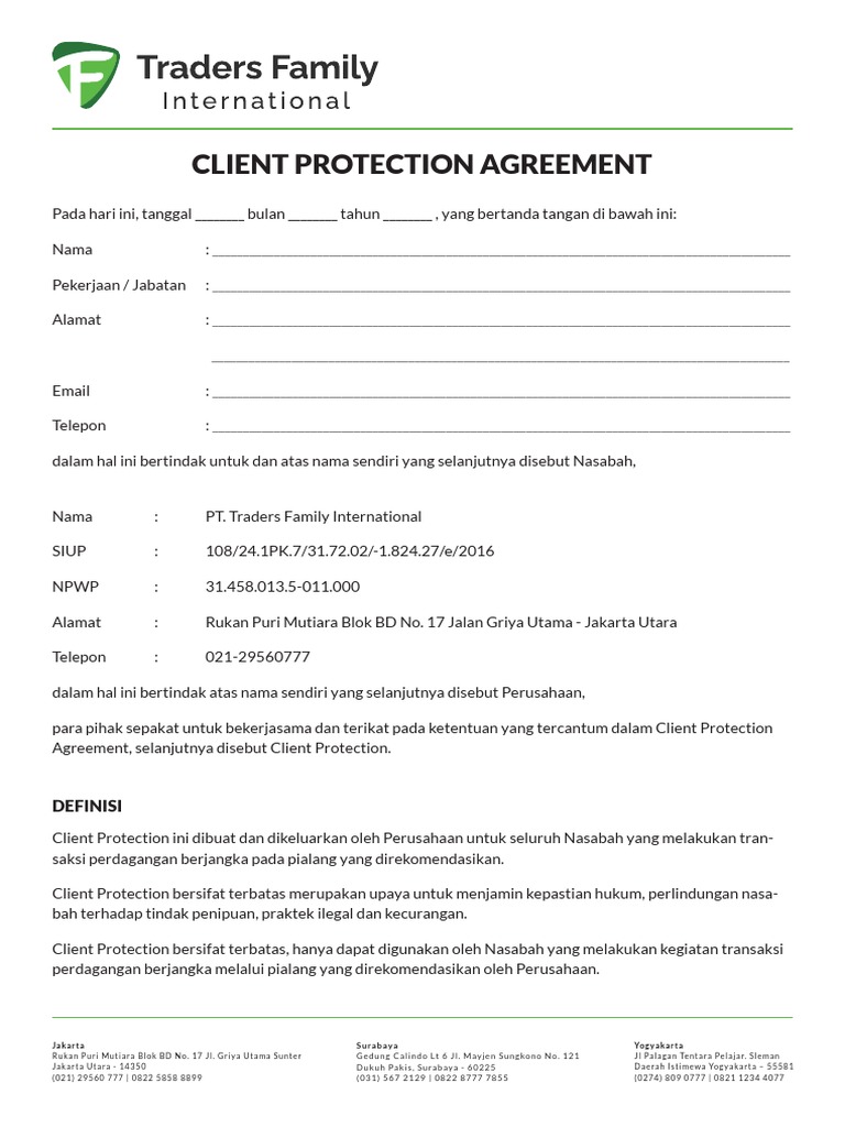 TF Client Protection | PDF | Bisnis | Hukum