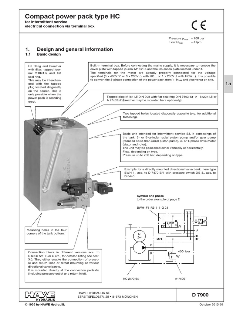 Compact Power Pack Type HC: 1. Design and General Information | PDF ...