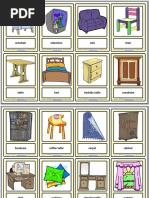 In My House Furniture Goods Pictionary Poster Vocabulary Worksheet ...