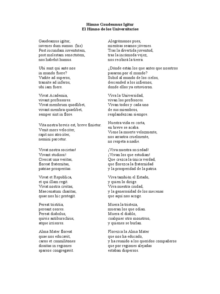 Him No Gaudeamus Igitur | PDF