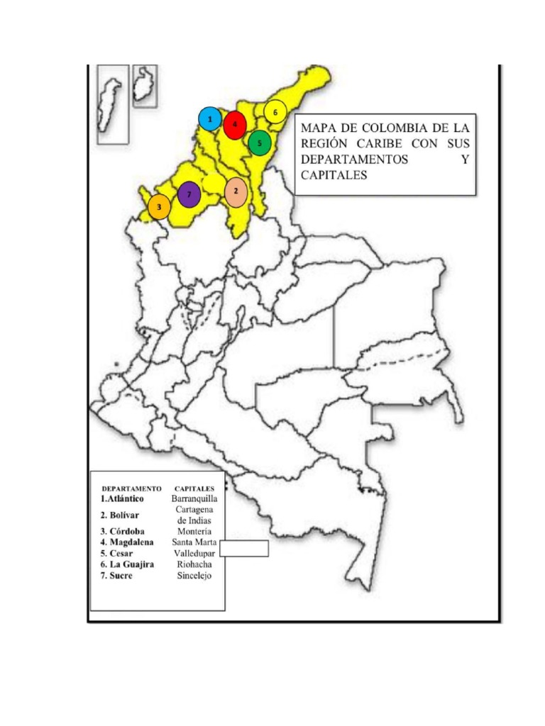 Mapa Región Caribe | PDF