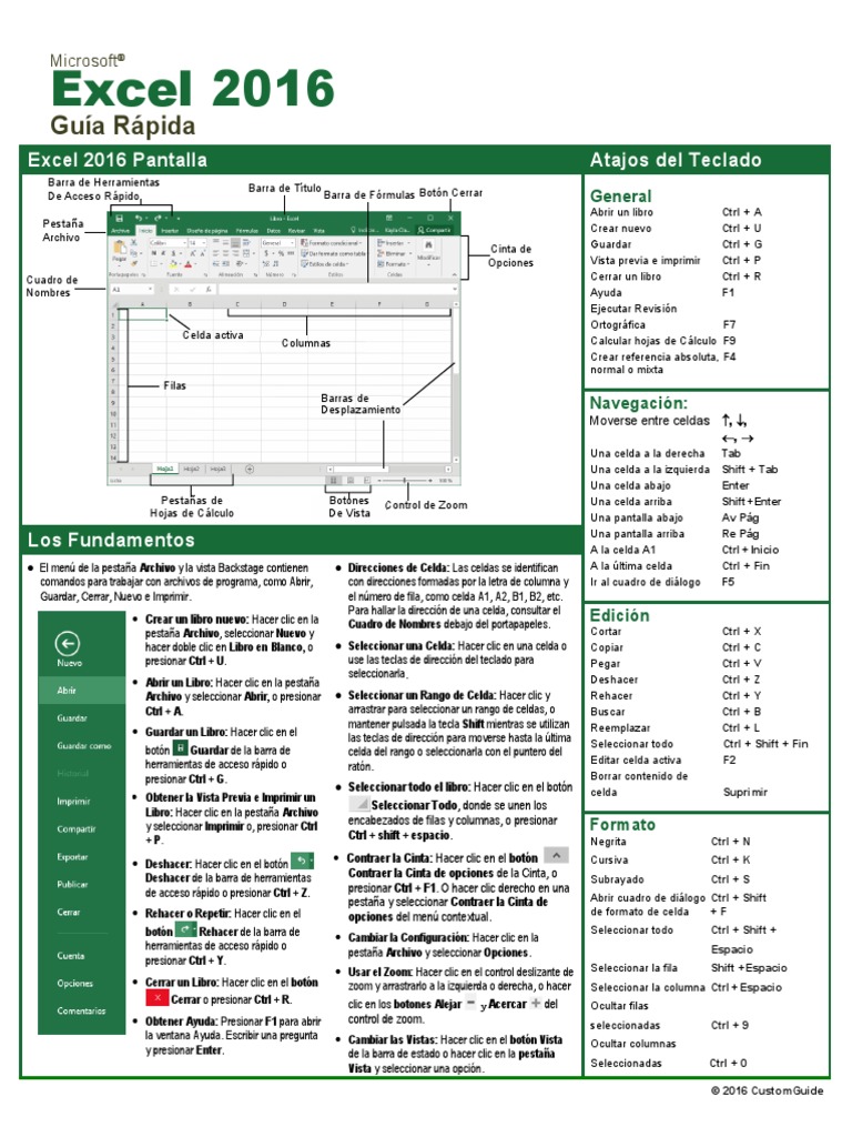 Guía Rápida Excel | PDF | Point and Click | Hoja de cálculo