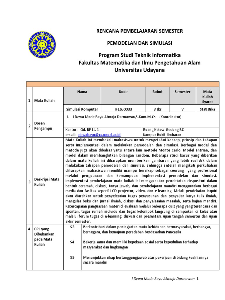 Rps Contoh | PDF