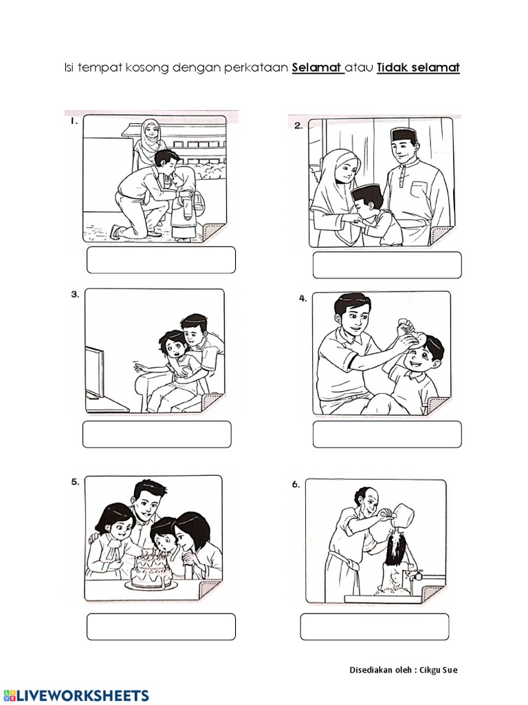 Lembaran Kerja Sentuhan Selamat Tidak Selamat | PDF