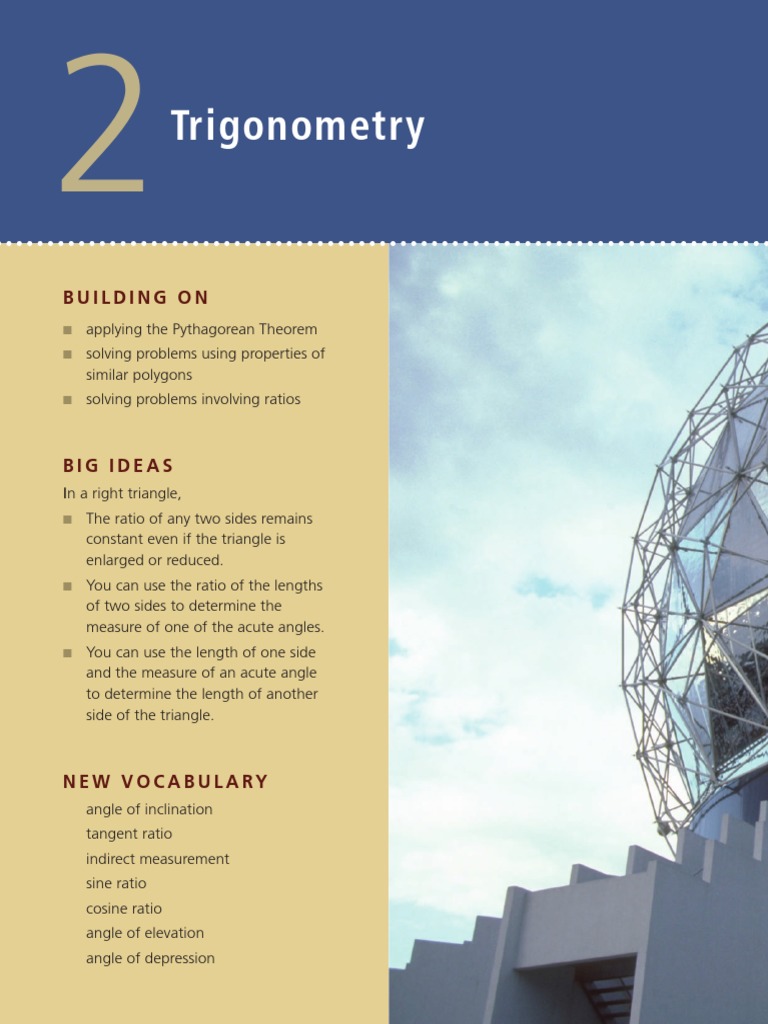 Math 10 CH 2 - Trigonometry | PDF | Triangle | Trigonometric Functions