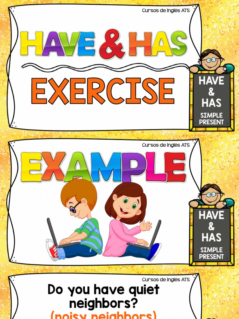 Como Usar Have y Has Ejercicio | PDF