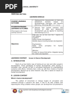 Prof Ed. 1-Child and Adolescent Development: Learning Module 1 Human ...