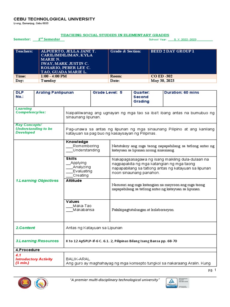 Group 1 DLP SSC | PDF