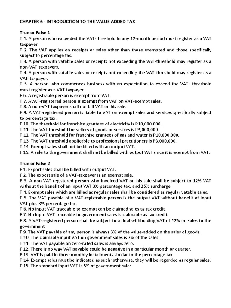 Bustax Chap6 Theory and Problems | PDF