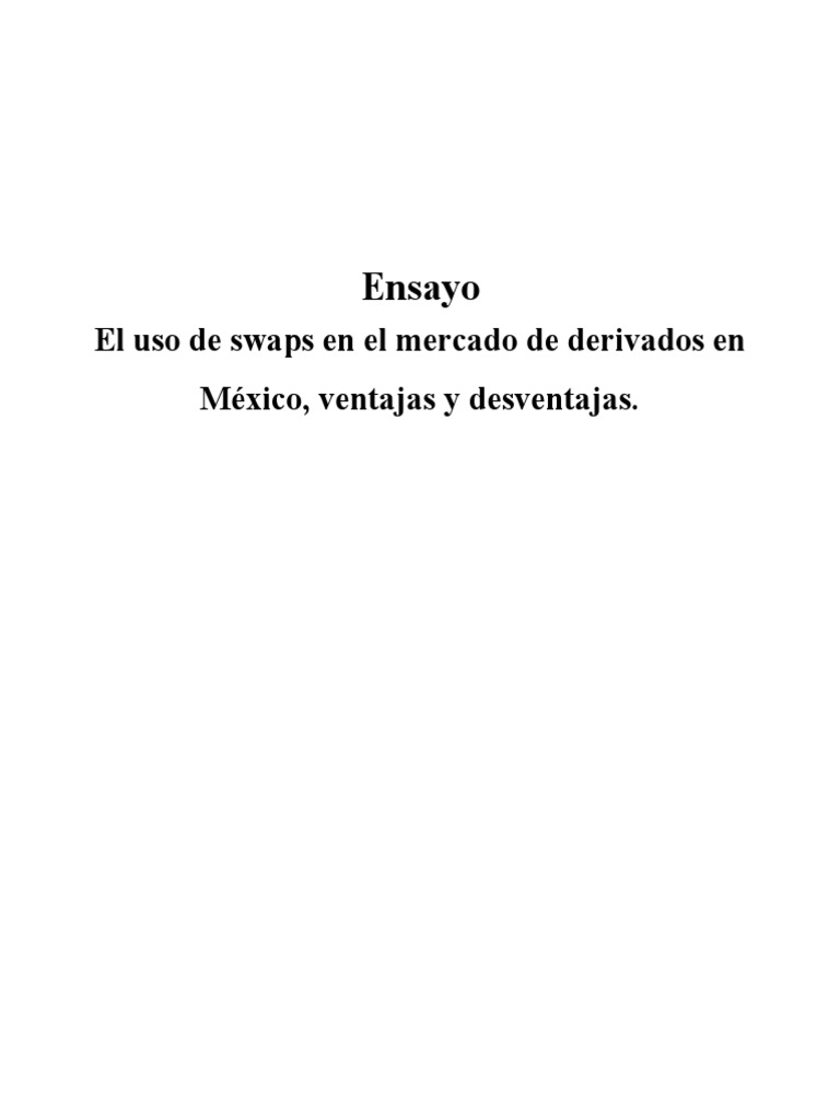 Swaps en Derivados: Pros y Contras en México | PDF | Swap (Finanzas ...