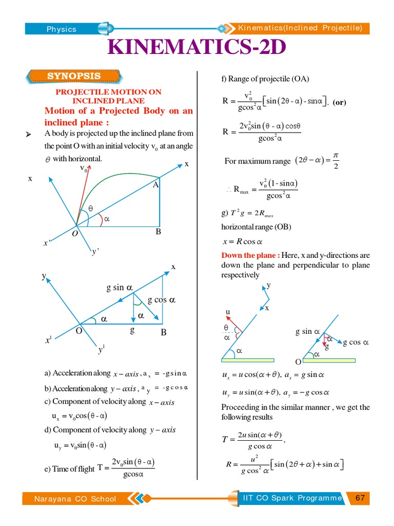 03 Inclined Projectiles | PDF | Mechanics | Motion (Physics)