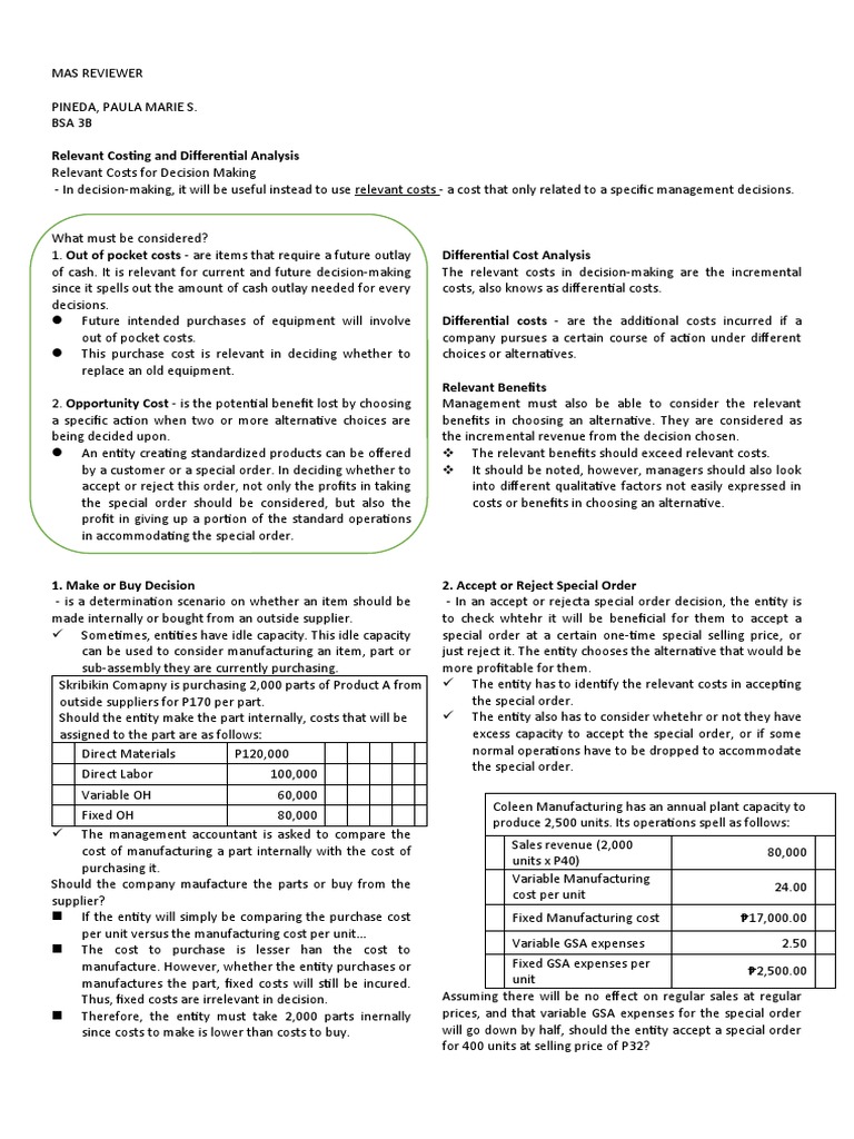 Mas Notes Reviewer | PDF