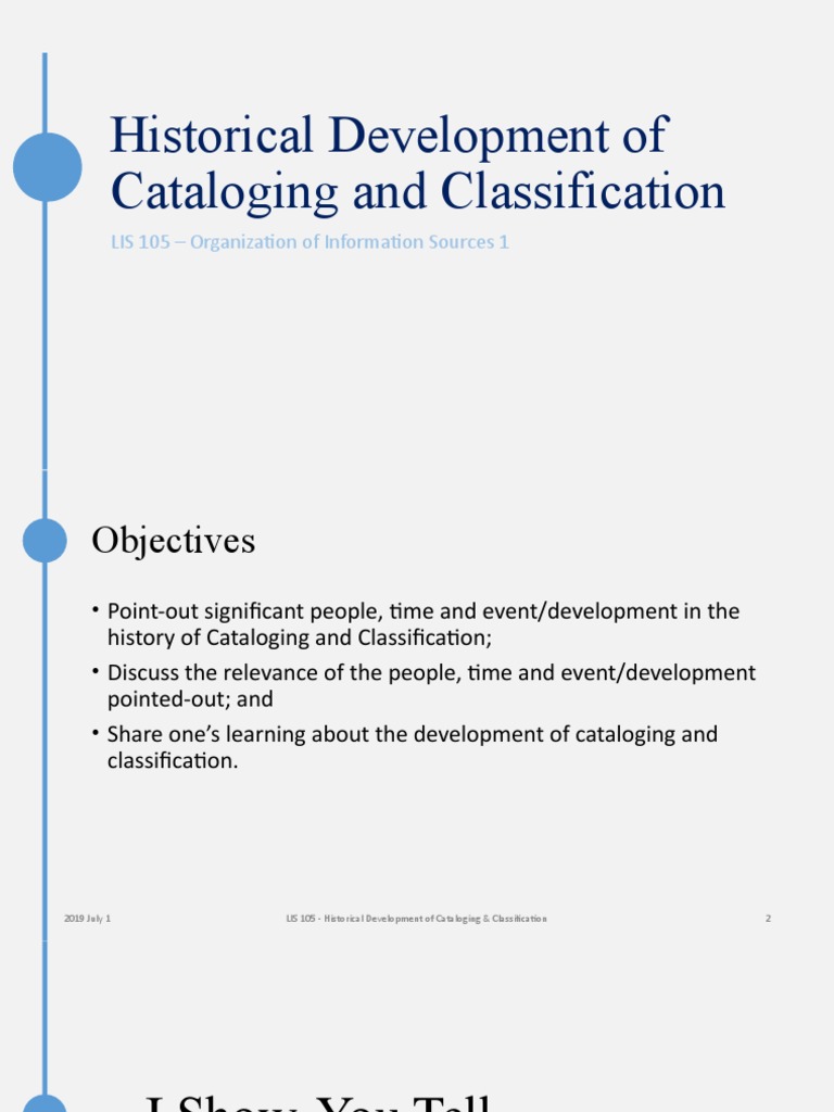 Historical Development of Cataloging and Classification | PDF