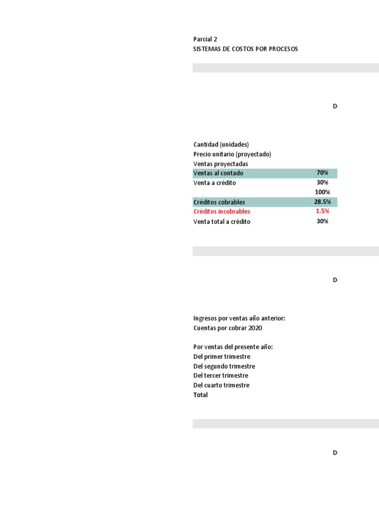 Segundo Parcial Conta | PDF | Inventario | Economias