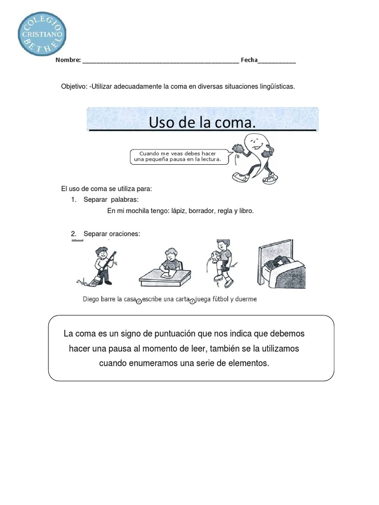 Guía Uso de La Coma | PDF