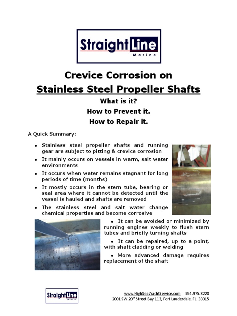 Marine Shaft Crevice Corrosion1 | PDF | Corrosion | Stainless Steel