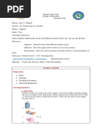 A Detailed Lesson Plan in Grade 2 (Physical Education) | PDF | Learning ...