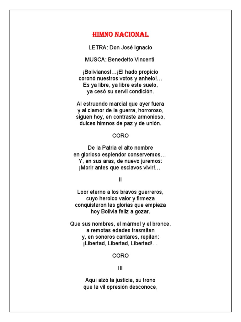 Himnos Musica | PDF | Bolivia | Himnos