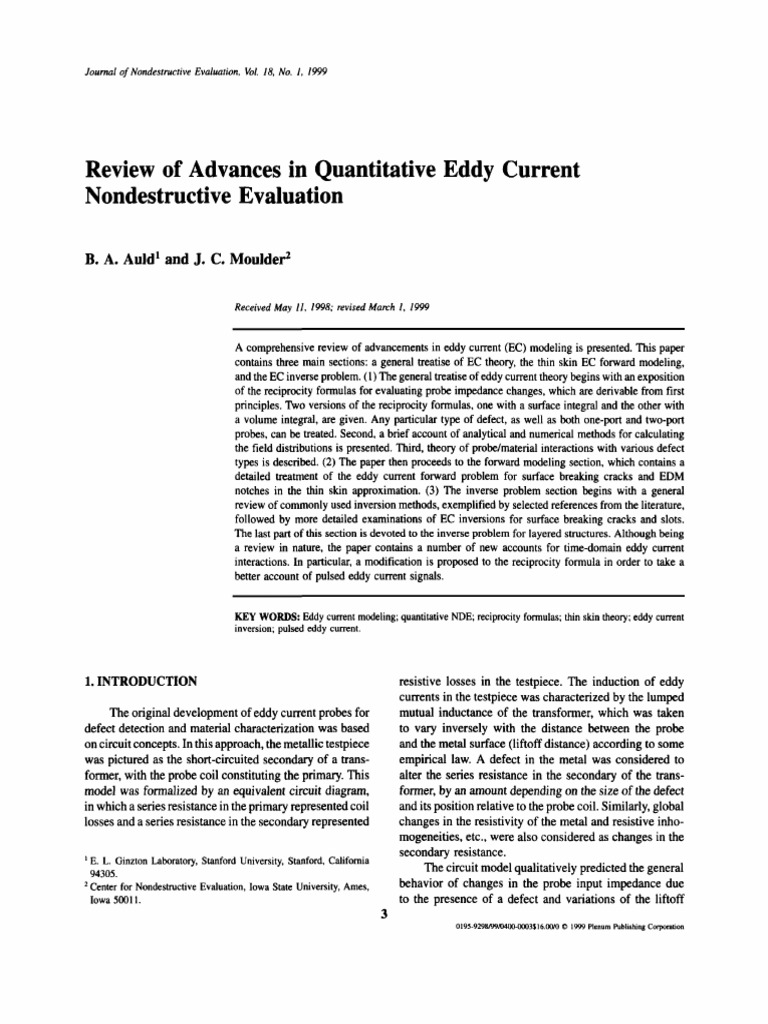 Eddu Current Testing Reference From LP Project | PDF | Inductor ...