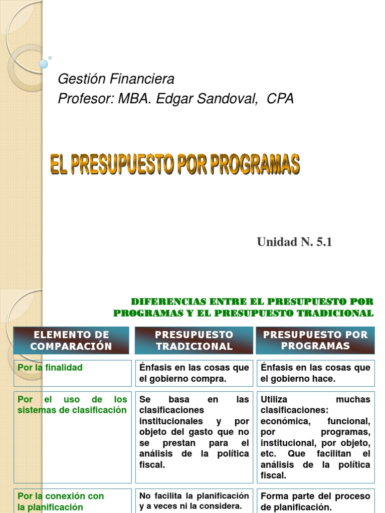 Diferencias en Presupuesto Tradicional y Programática | PDF | Presupuesto | Planificación