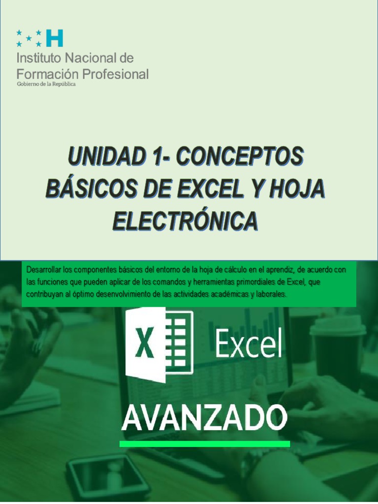 Unidad 1 Conceptos Básicos de Excel y Hoja Electrónica | PDF