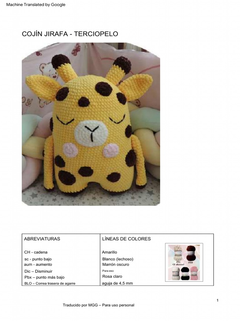 8 COJIN JIRAFA | PDF