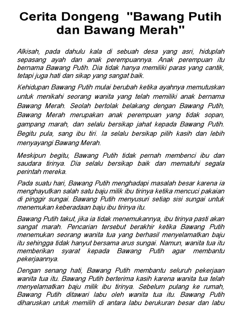 Cerita Dongeng BAPUT | PDF